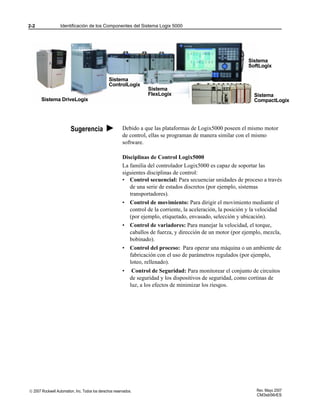 Fundamentos del sistema rslogix5000 lvl1 control logix | PDF