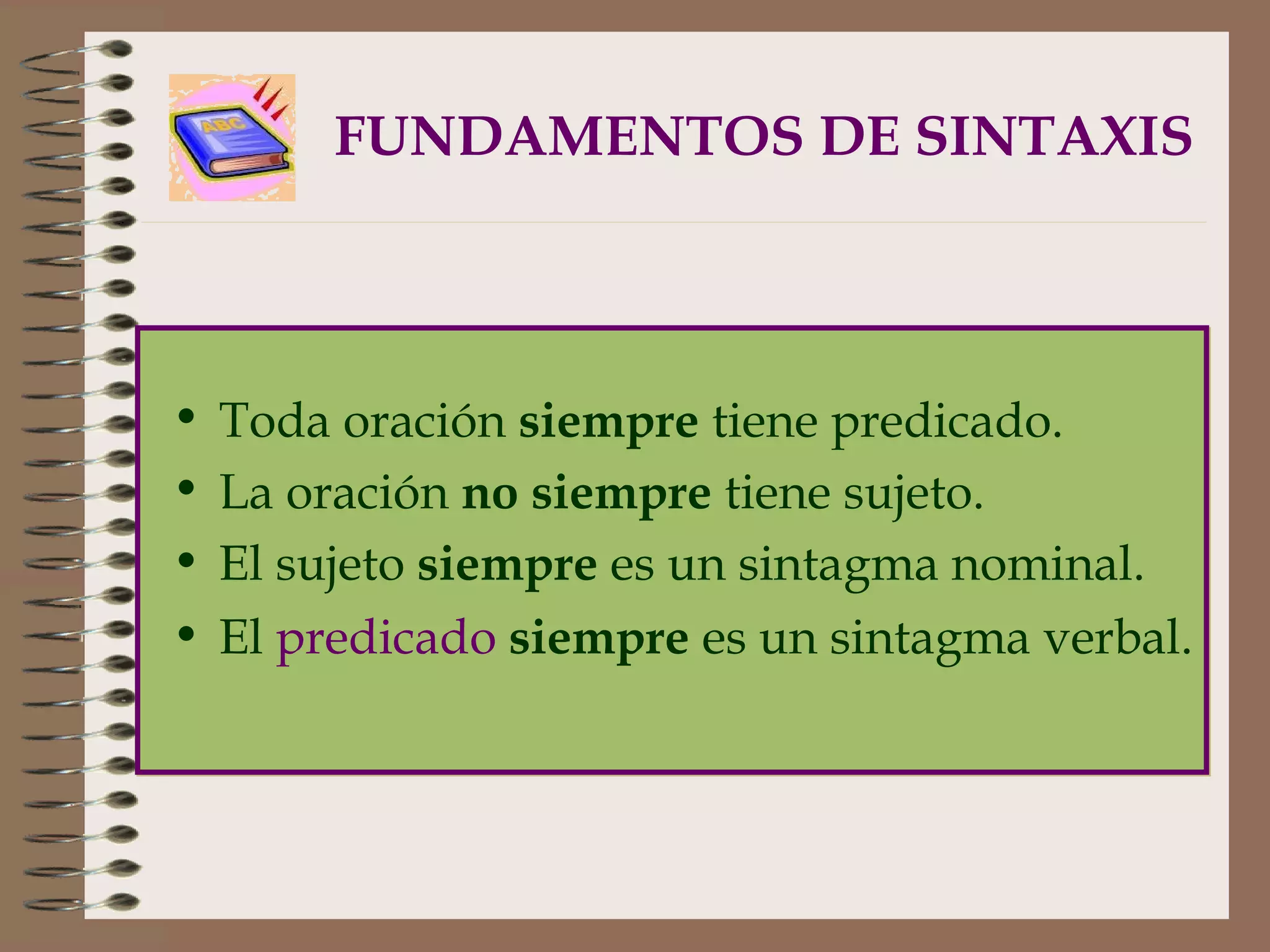 Fundamentos de sintaxis | PPT