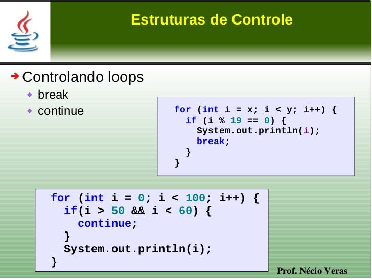 Fundamentos do java: estruturas de controle