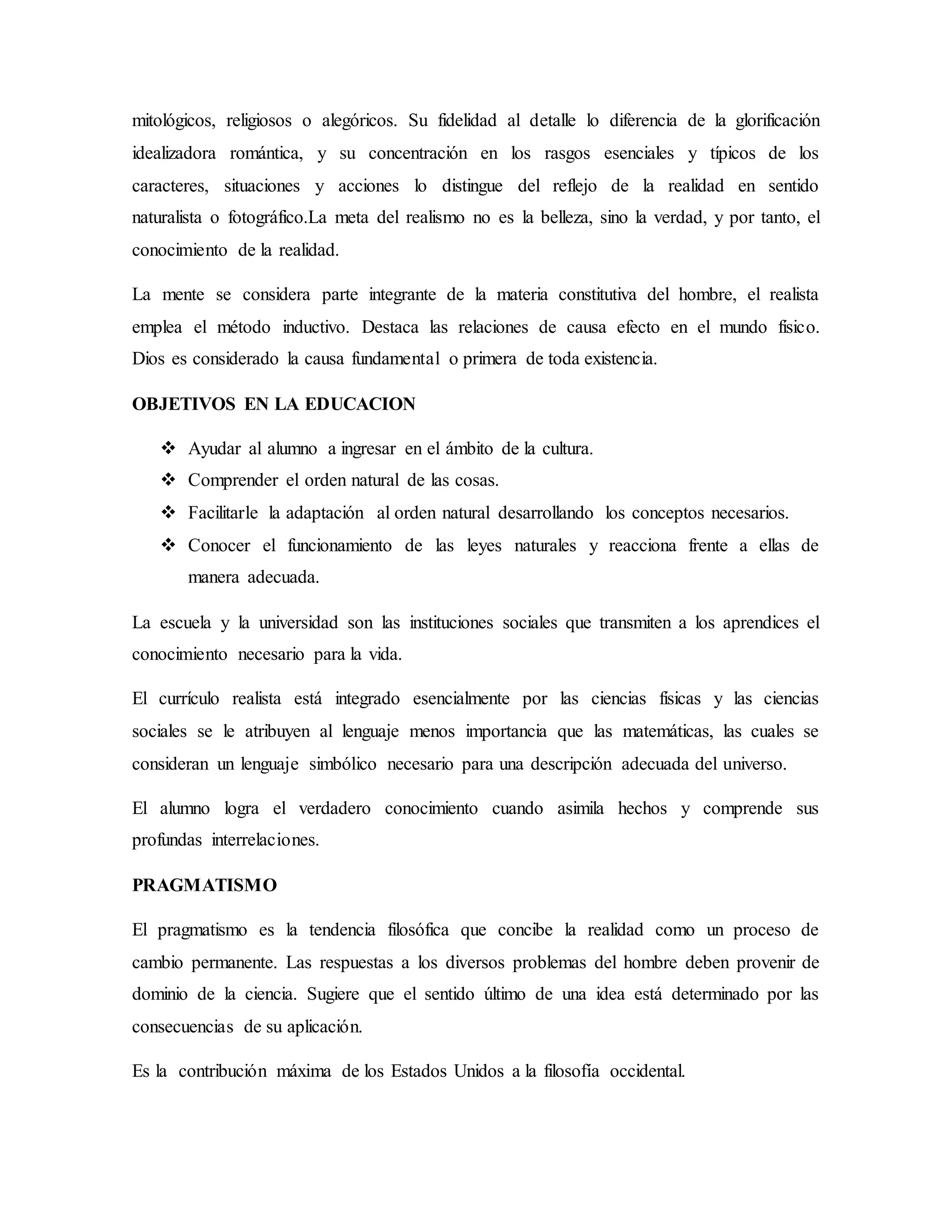 Fundamentos filosoficos del curriculo | DOCX | Education