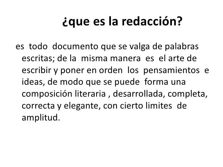 Fundamentos Para La Redaccion