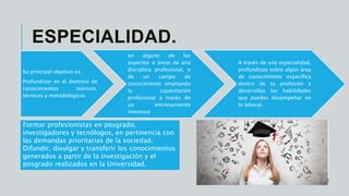 Educación en posgrado | PPTX
