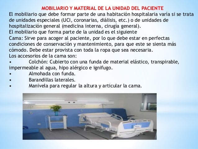 Unidad Del Paciente Mobiliario Y Equipo - slingo