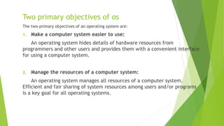 The basic fundamentals' of operating system | PPT