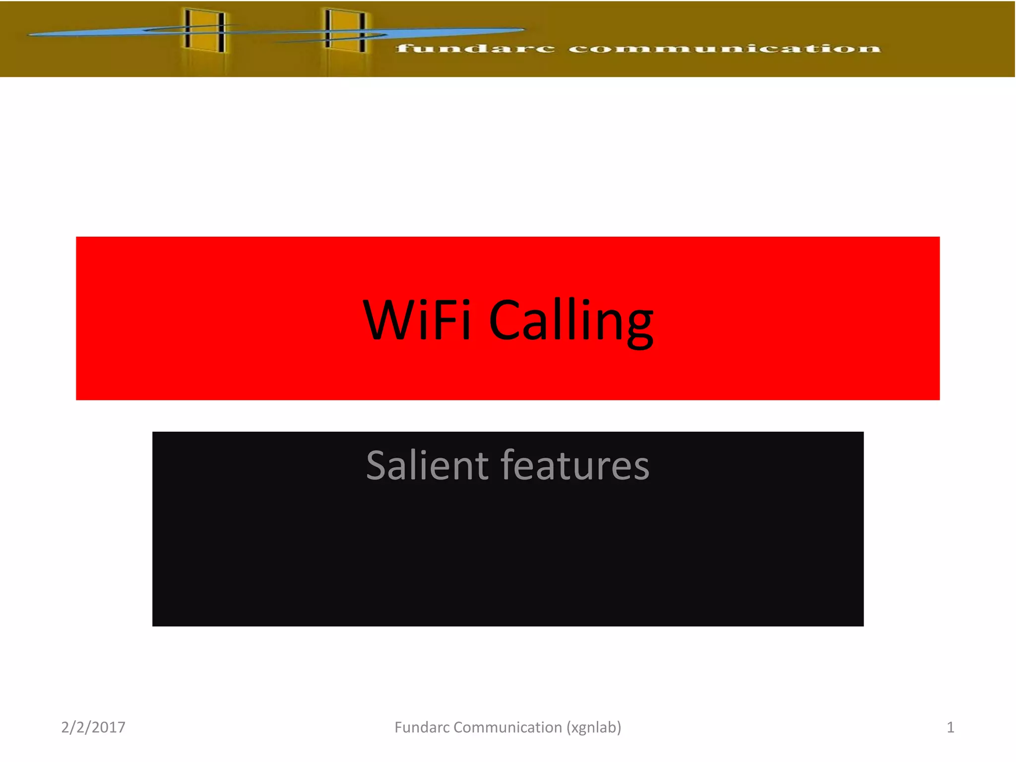 Fundarc-Comm-WiFi_calling | PDF | Computer Networking | Computing