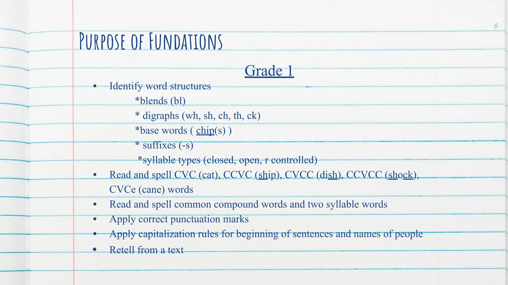 FUNDATIONS HOME SUPPORT SLIDES Grade Kinder and First Grade.pdf