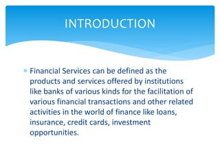 Fund based financial s ervices | PPTX