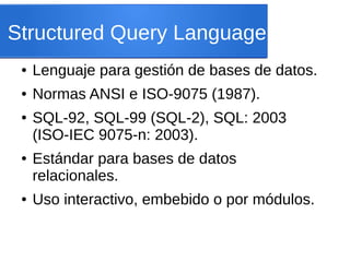 Introducción al SQL | ODP