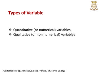 Statistics:Fundamentals Of Statistics | PPTX