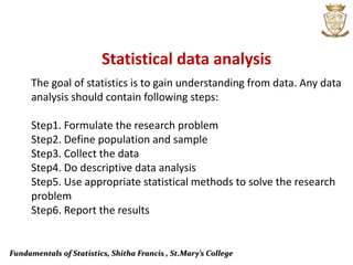 Statistics:Fundamentals Of Statistics | PPTX