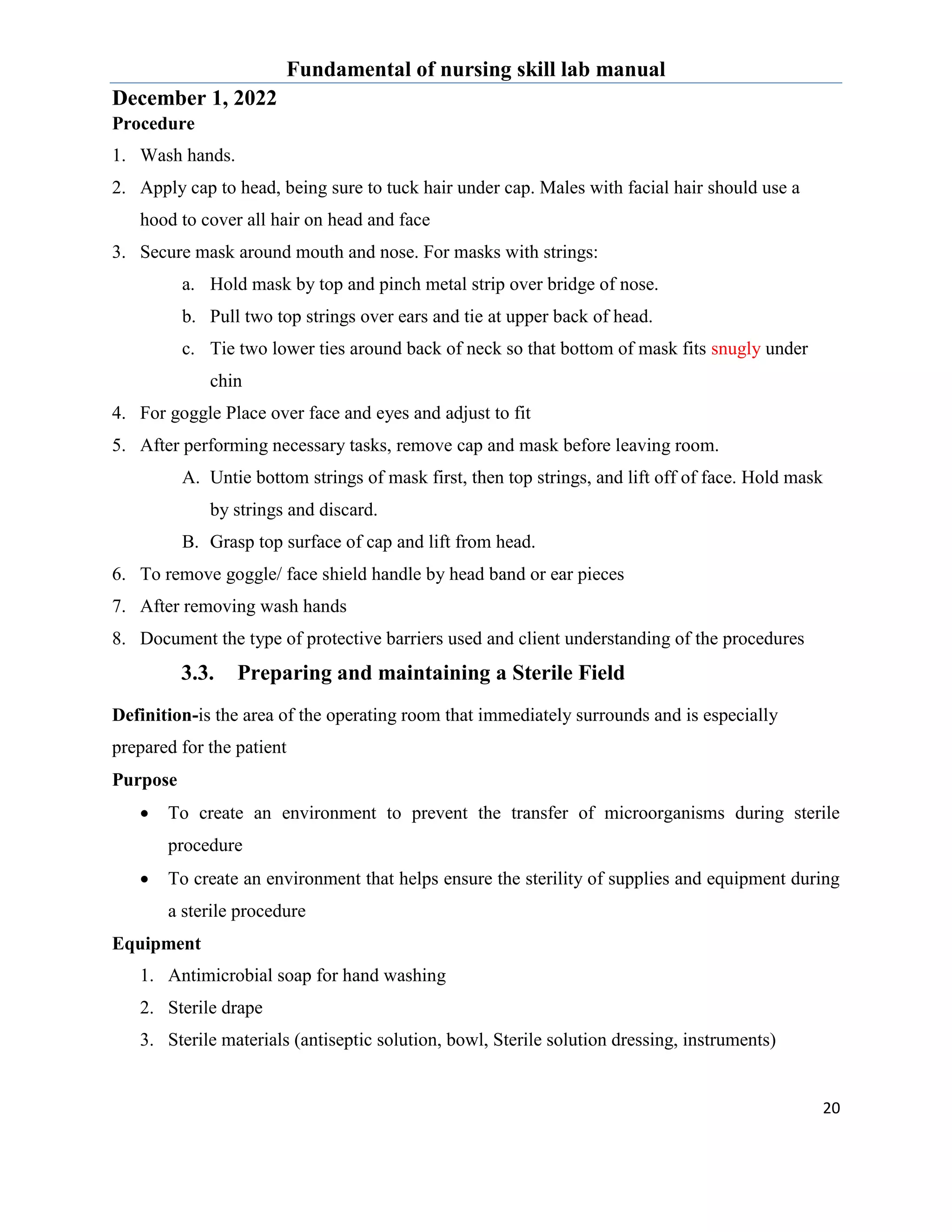 Fundemental of Nursing skill lab manual - Copy.docx