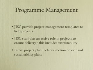 Sustainability at JISC for digital projects | PPT