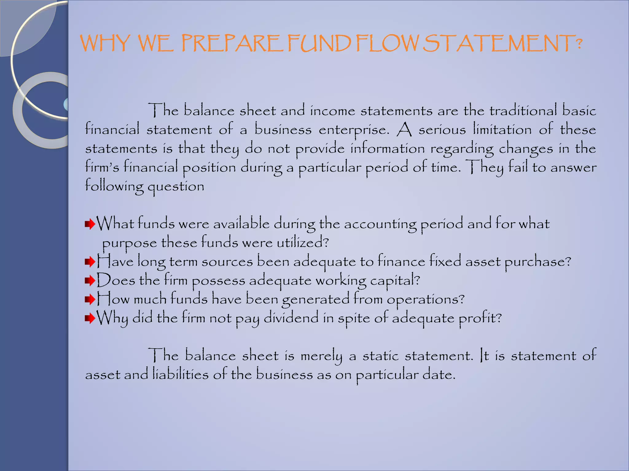 Fund flow statement | PPTX