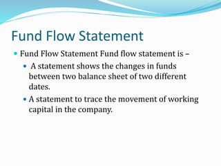 Fund flow statement | PPTX