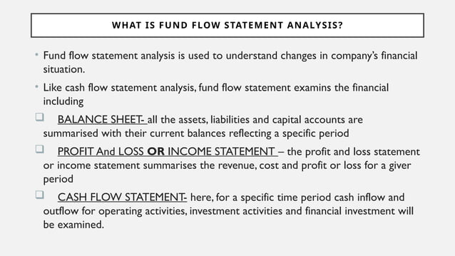 FUND FLOW STATEMENT ppt for details about funf | PPT