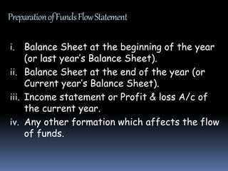 Fund flow statement ppt | PPTX