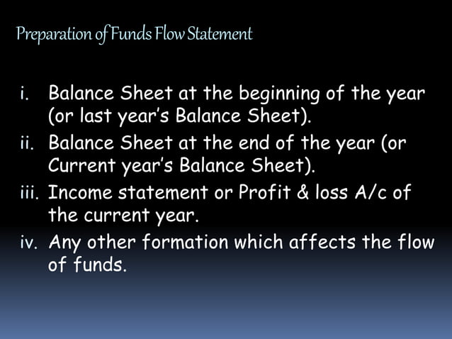 Fund flow statement ppt | PPTX
