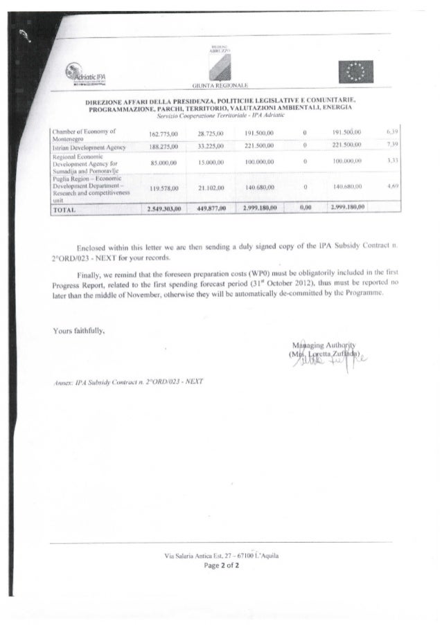 Funding Allocation Letter MA_Next Project