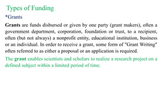 Funding and publications | PPTX