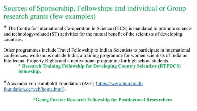 Funding and publications | PPTX