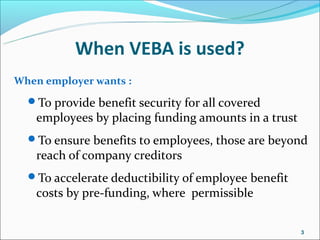 Funding employee benefits through VEBA | PPT