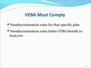 Funding employee benefits through VEBA | PPT