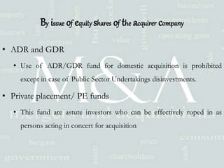 Funding option for mergers & acquision | PPTX
