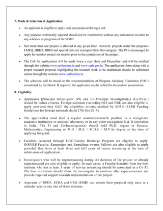 Funding scheme-SERB | PDF