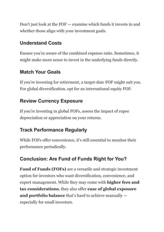 Fund of Funds (FOFs) Explained: Meaning, Types, Benefits, and Risks for ...