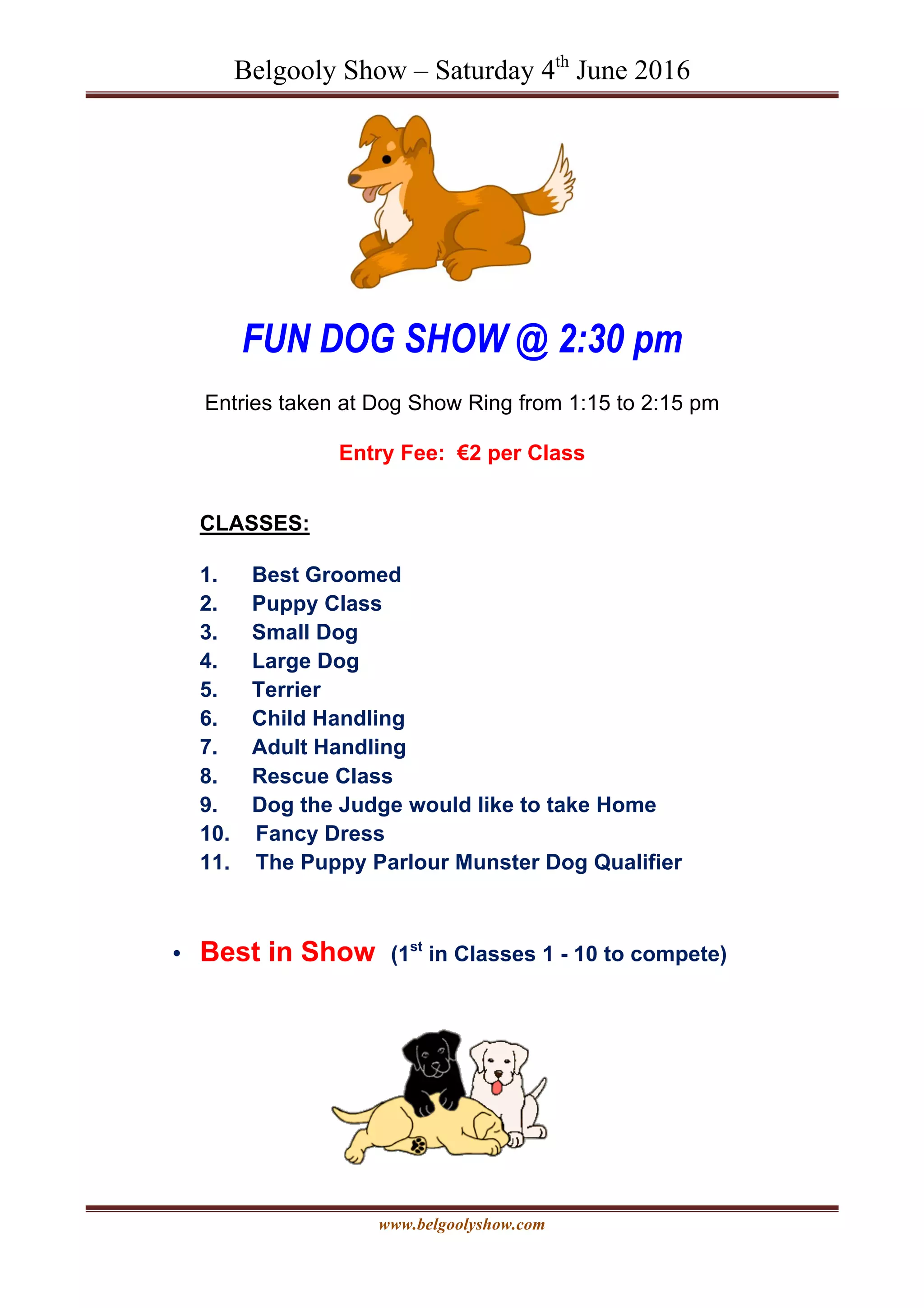 Fun dog show Belgooly | PDF