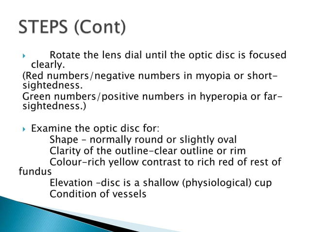 Fundoscopy ppt 2012 | PPTX