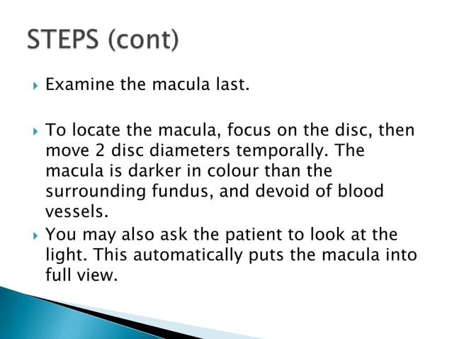 Fundoscopy ppt 2012 | PPTX