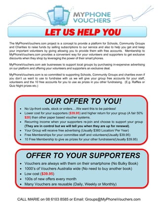 Fundraising Ideas and Fundraiser in Australia - My Phone Vouchers | PDF