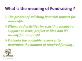 Fundraising (Introduction) | PPTX