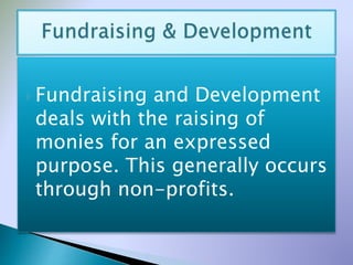 Fundraising and development slideshare | PPTX
