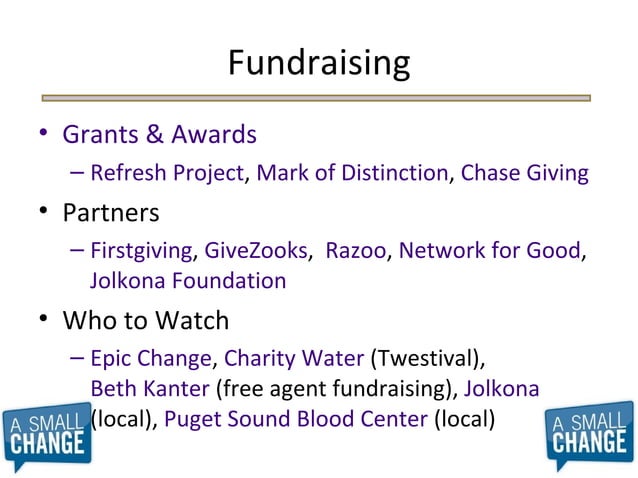 Fundraising & building community | PPT