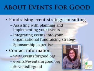 Fundraising Events: Planning For A Cause | PPTX
