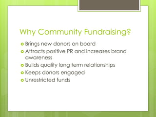 Fundraising in your Community Presentation | PPTX