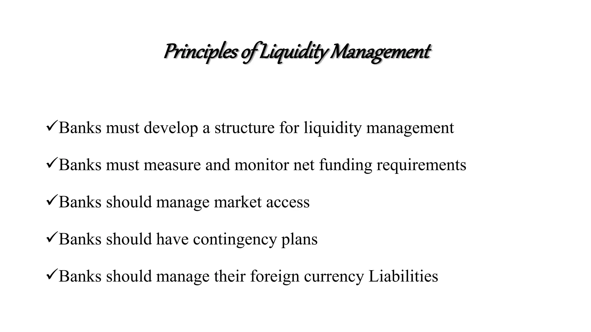 Bank Funds & Liquidity Management | PPTX