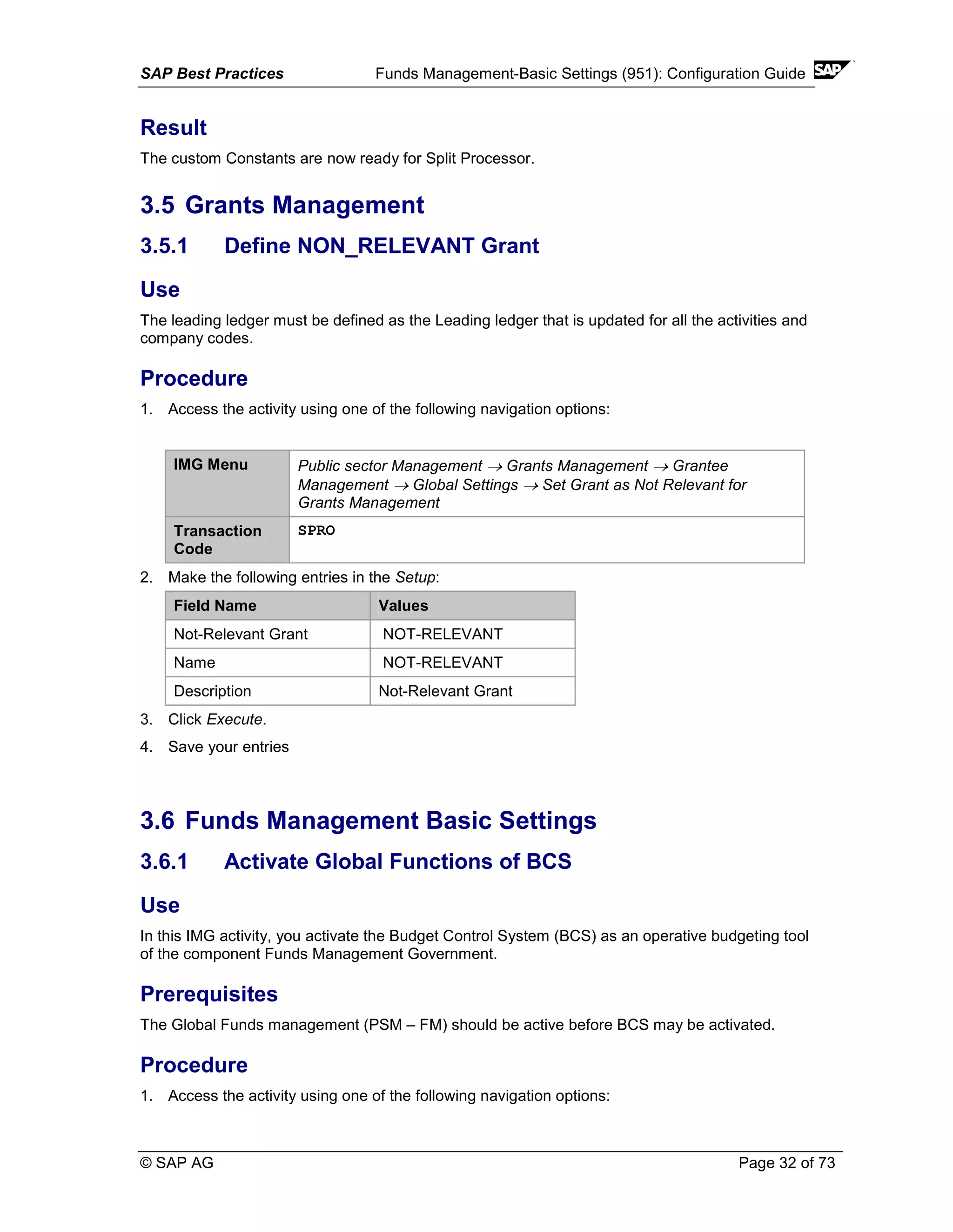 Funds management configuration sap ag | PDF