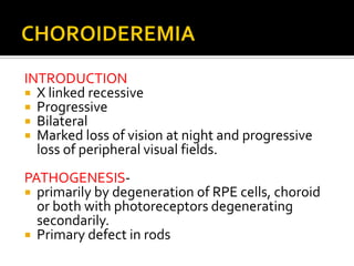 hereditary macular and choroidal dystrophies | PDF
