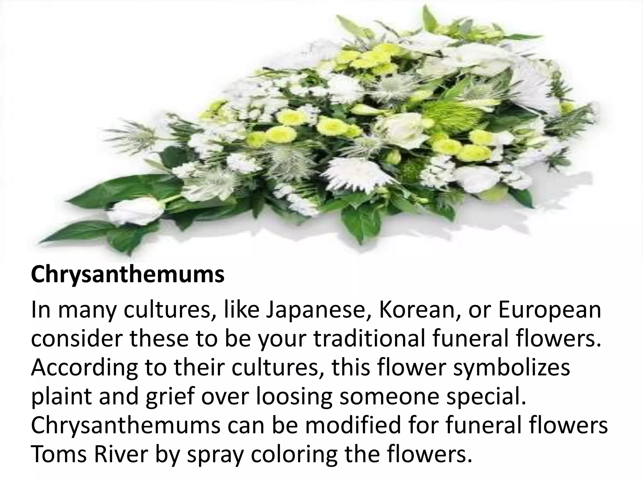 Funeral flowers—names and symbolism | PPTX