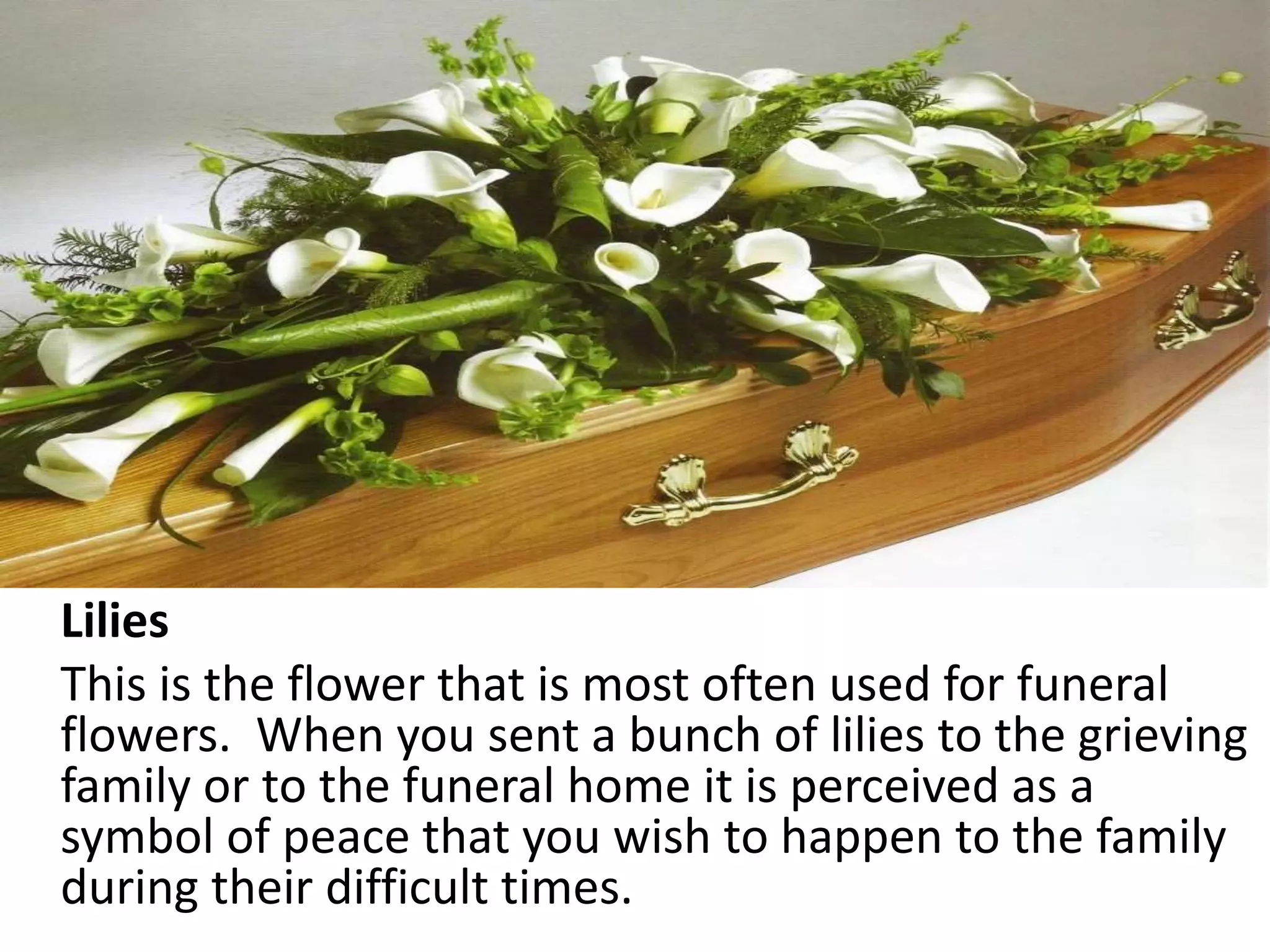 Funeral flowers—names and symbolism | PPTX
