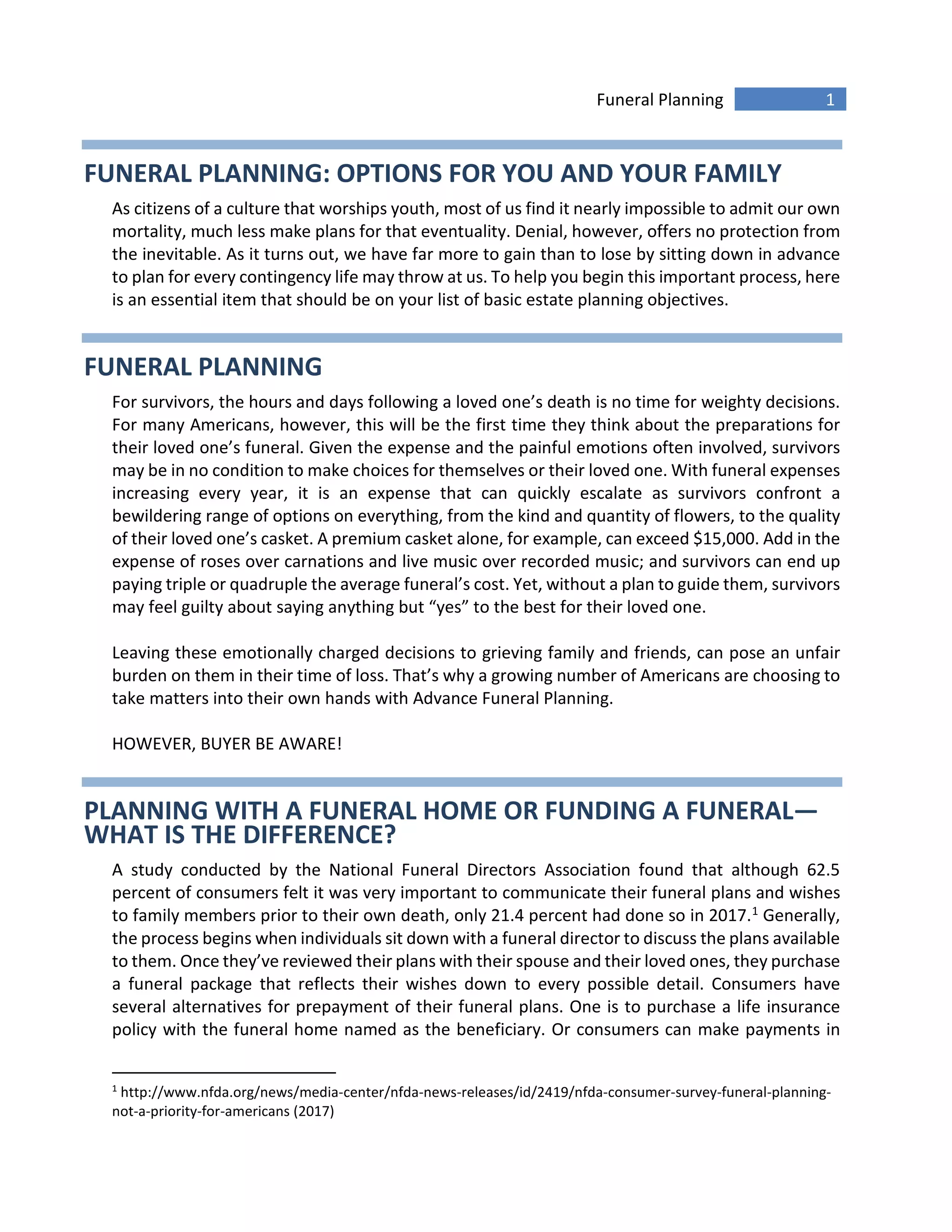 Funeral Planning | PDF