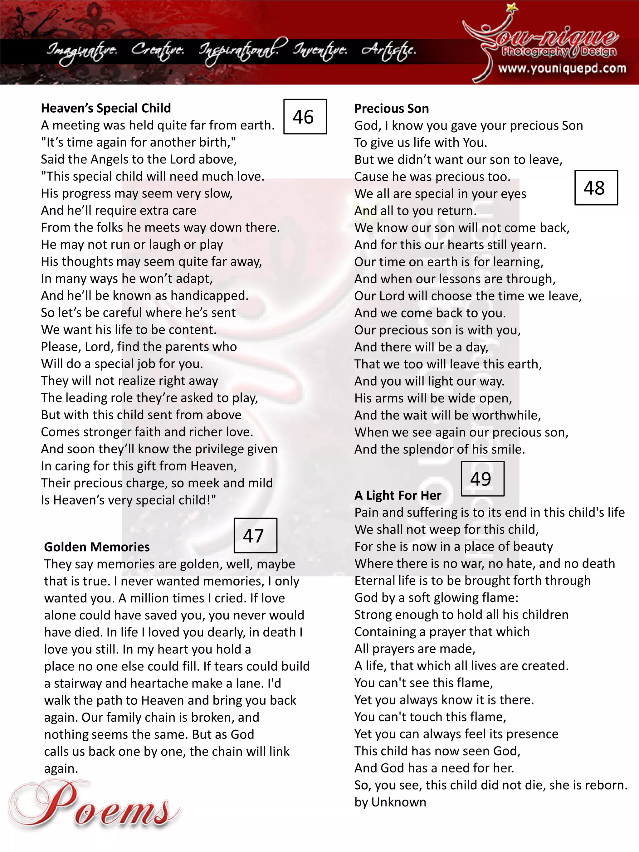 Funeral Program Poems | PDF