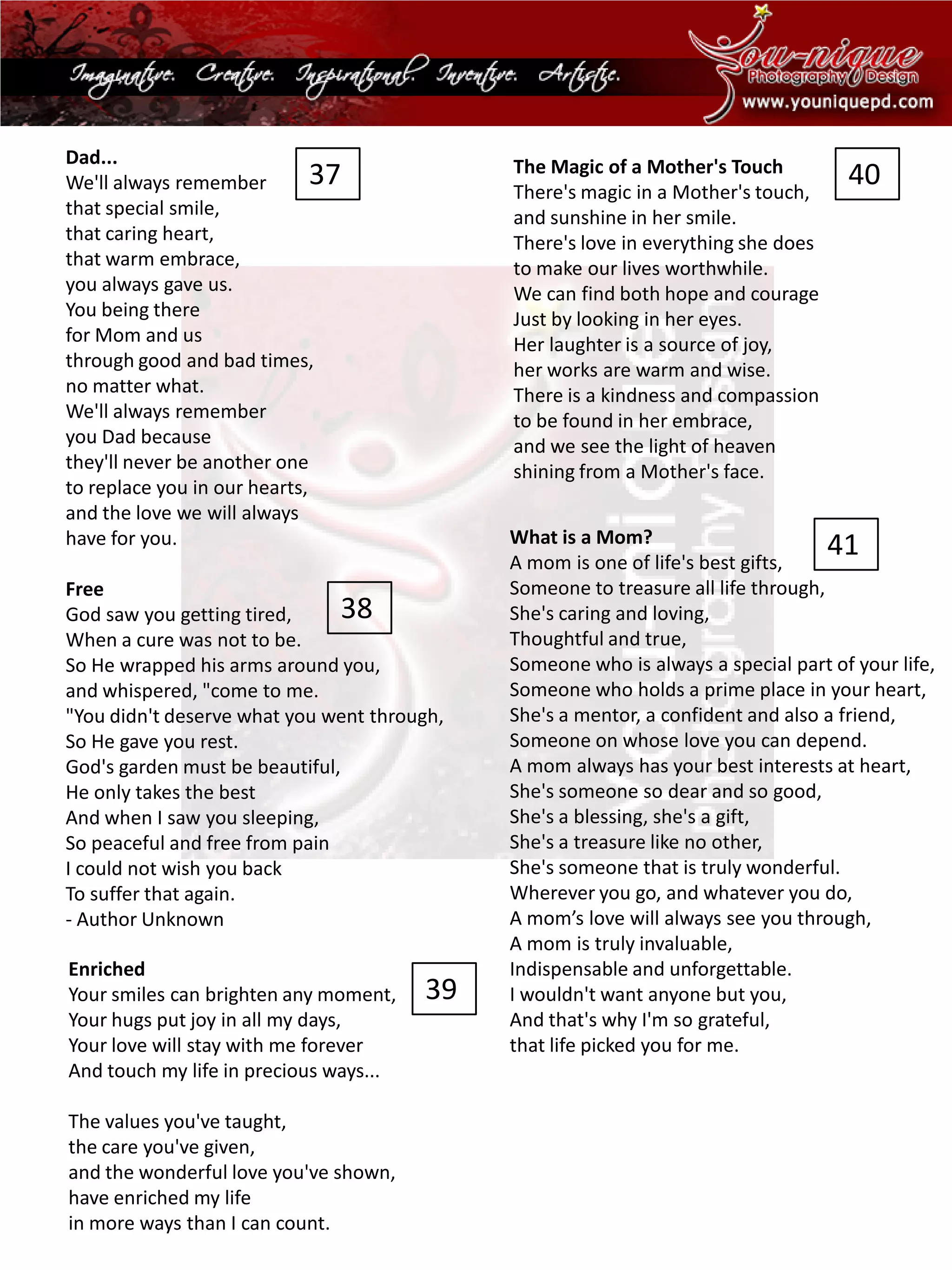 Funeral program poems | PDF