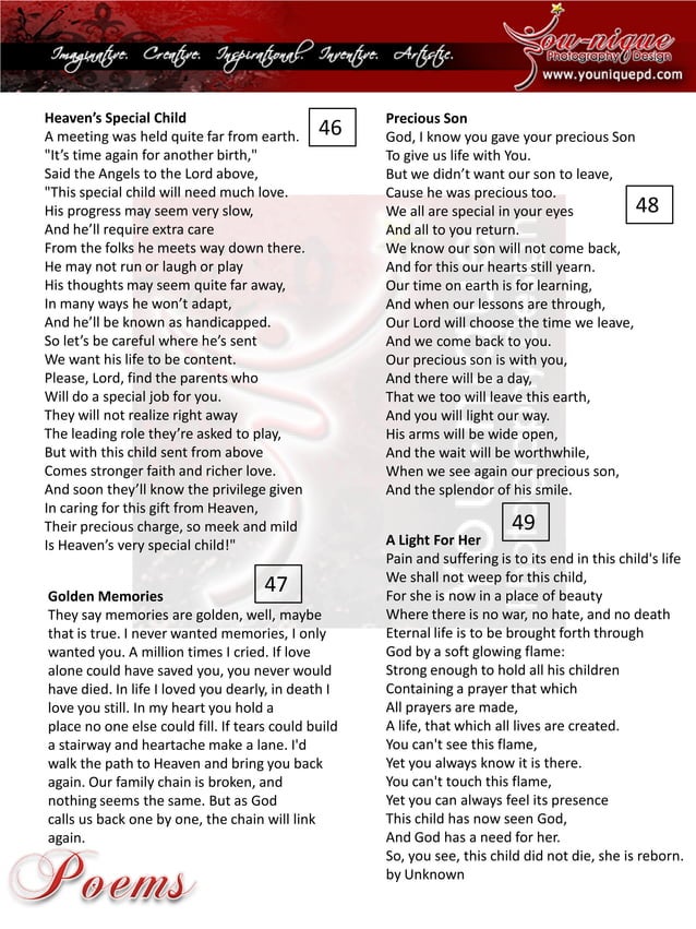 Funeral program poems | PDF