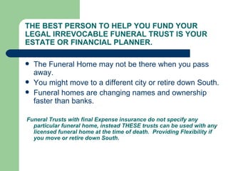 Funeral Trust Explained | PPT