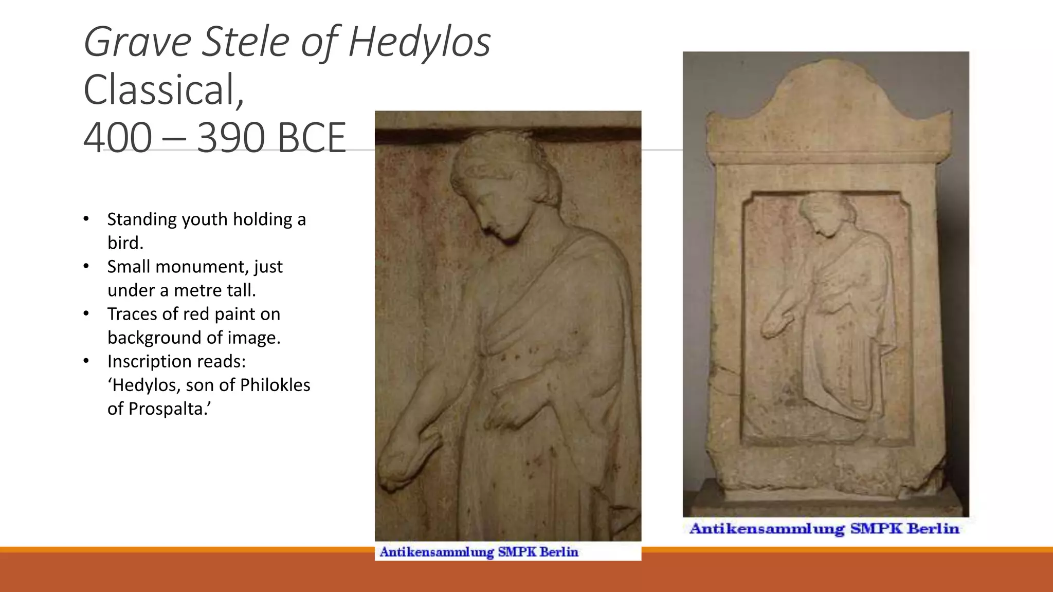 Ancient Greek Funerary Sculpture | PPTX