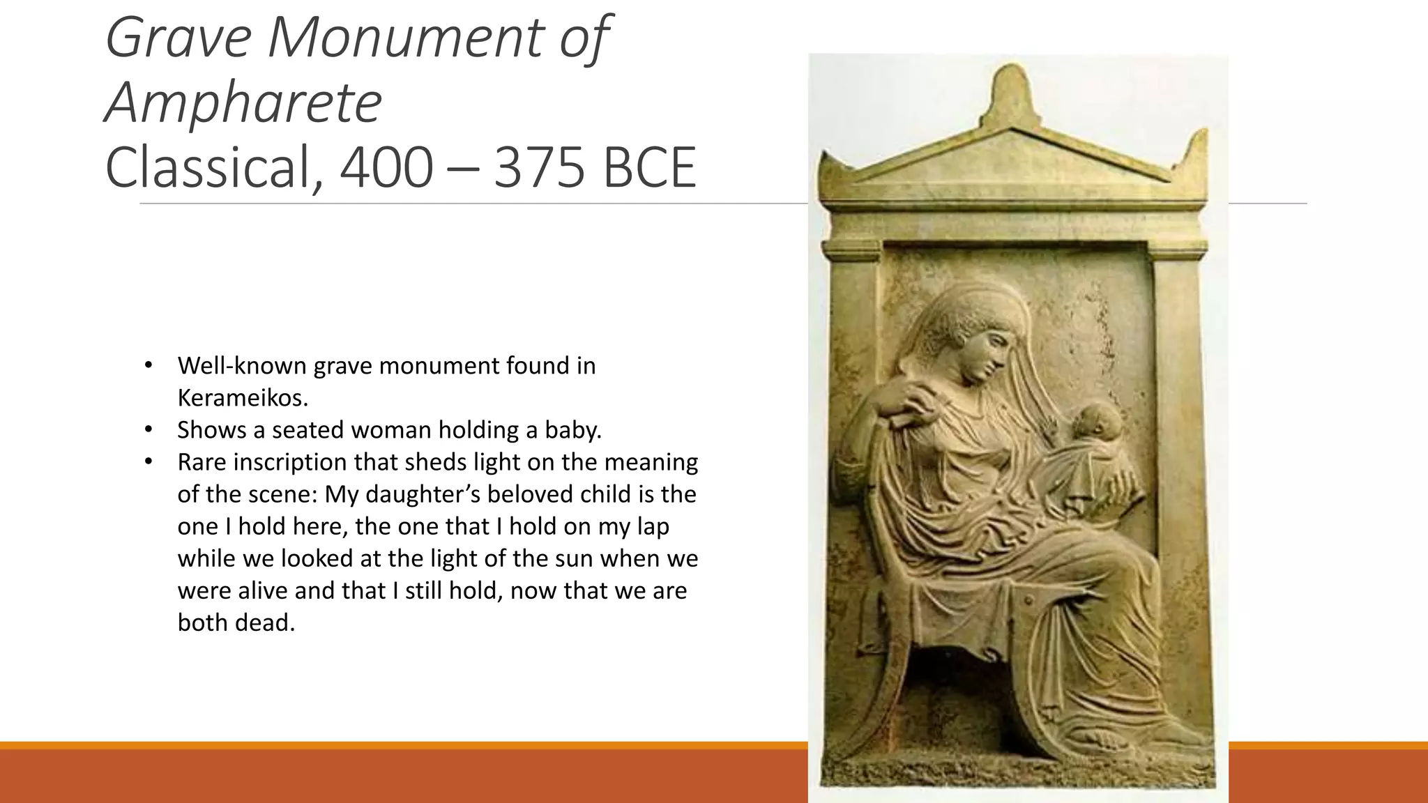 Ancient Greek Funerary Sculpture | PPTX